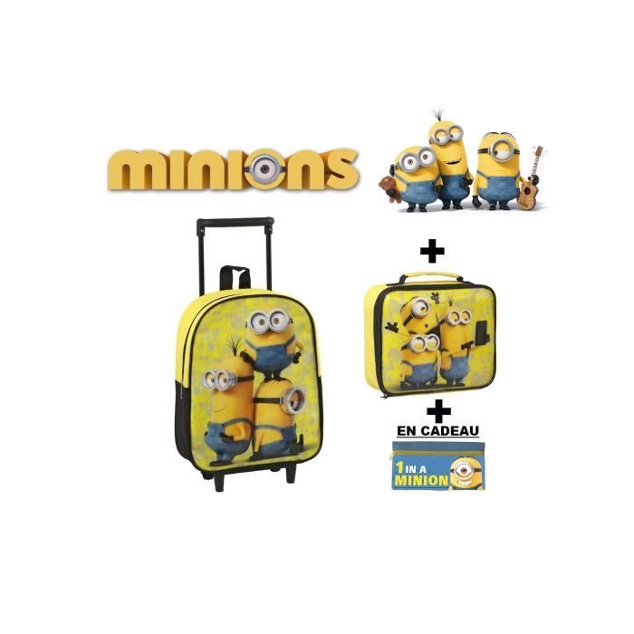 MINIONS TROLLEY + SAC REPAS + CADEAU - Cdiscount Bagagerie - Maroquinerie