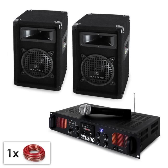 Set de sono DJ Blue Star Series "Basssound" - 2 Enceintes passives 6,5 ...