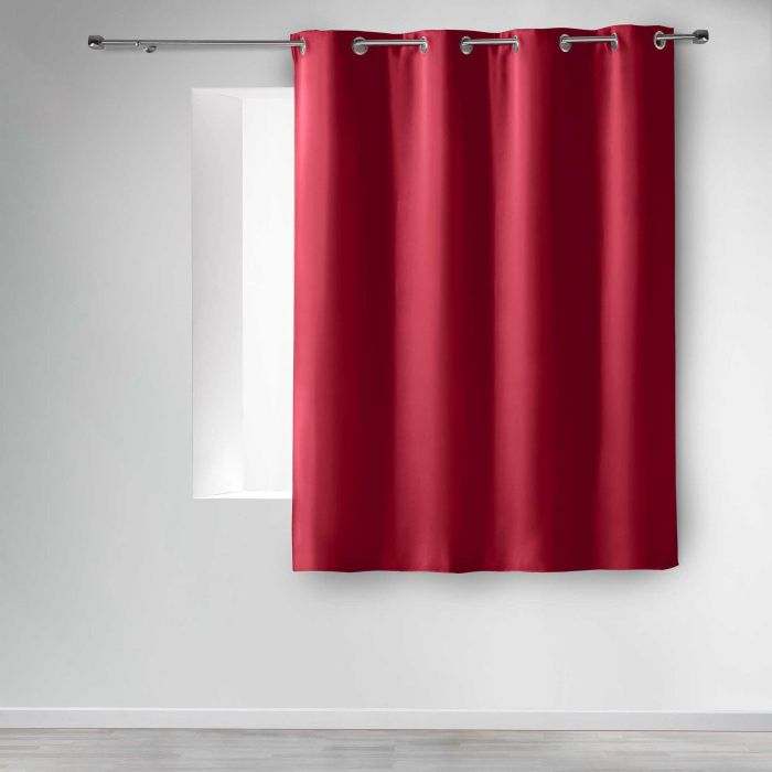 Rideau occultant (140 x H180 cm) Uni Rouge - Cdiscount Maison