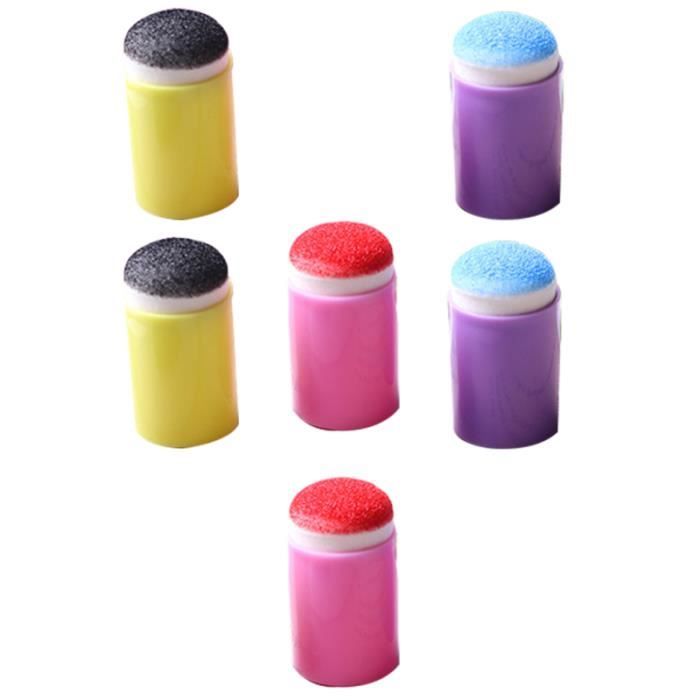 6 Pièces Doigt Timbre Pad portable Creative UTILE PRATIQUE DOIGT EPONGE ...