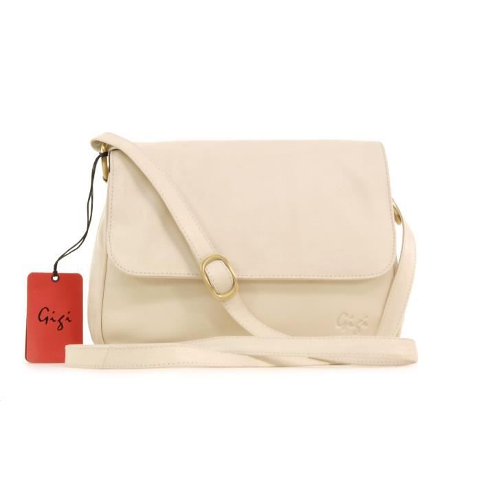 Gigi OTH 1008 Ivory - Femme - Sac bandoulière en cuir signé Gigi ...