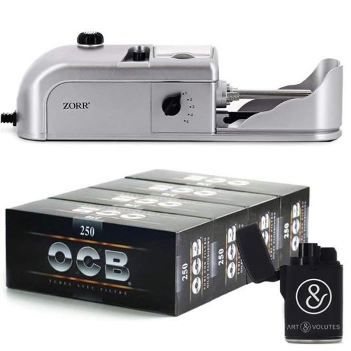 Pack machine a tuber électrique Zorr + 4 boites de tubes à cigarettes ...