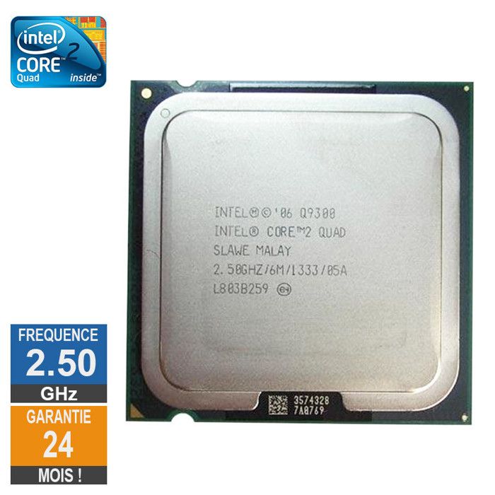 Processeur Intel Core 2 Quad Q9300 2.50GHz SLAWE LGA775 6Mo - Cdiscount ...