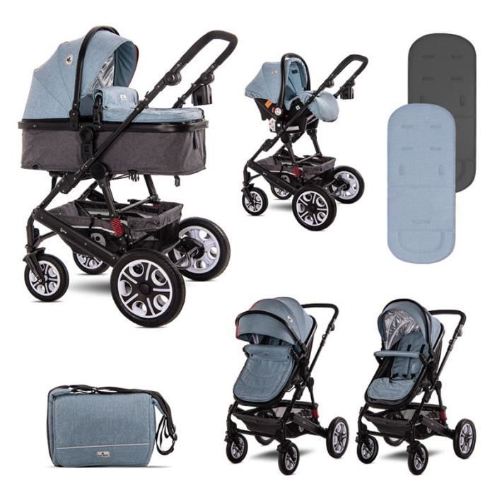 Poussette combinée transformable trio 3 en 1 avec siège auto 0m+ LORA SET Lorelli - Cdiscount ...