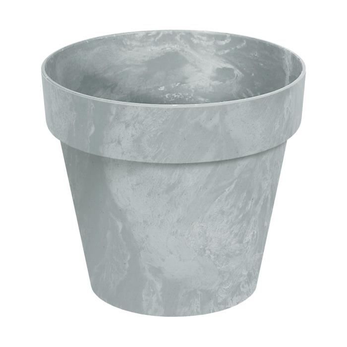 Pot de fleurs rond Prosperplast Cube Beton Effect DCUB250E-422U ...