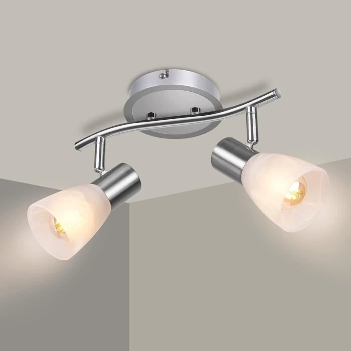 Plafonnier Led 2 Spot Orientables, Luminaire De Plafond Led E14 À ...