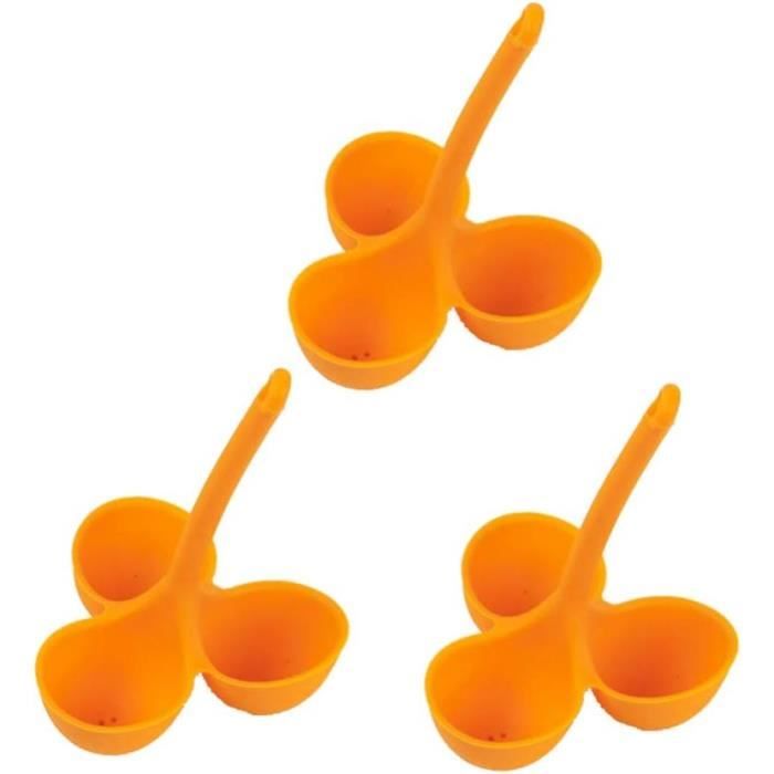 3 Pièces Silicone Trois Grille Porte-Oeufs Braconnage D'Oeufs ...