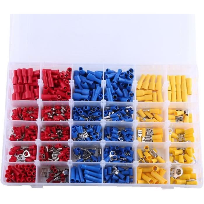 Boite Cosses Electriques Lot De 720 Cosses De Câble Assortiment De ...