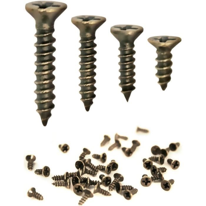 Fuxxer® Lot De 100 Vis À Bois D‘Aspect Vieilli \ Aspect Laiton Ou ...