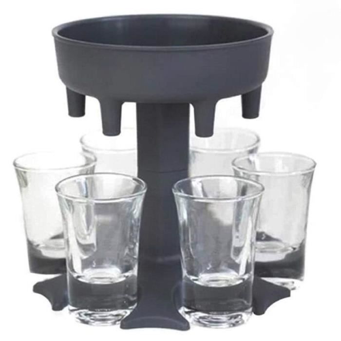 GL15364-Support distributeur de verres à Shot. 7 pièces. 6 verres à ...
