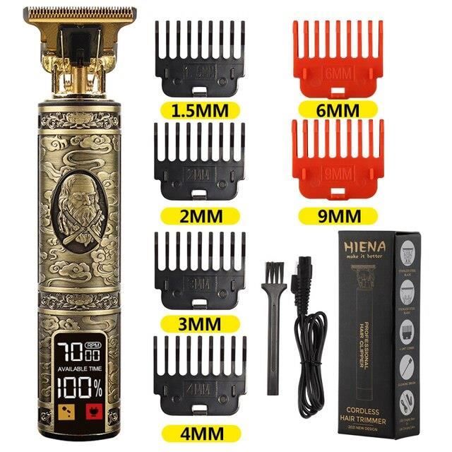 PERRUQUE,ManLCDplus--Tondeuse À Cheveux Électrique Sans Fil Vintage T9, Rasoir Professionnel ...