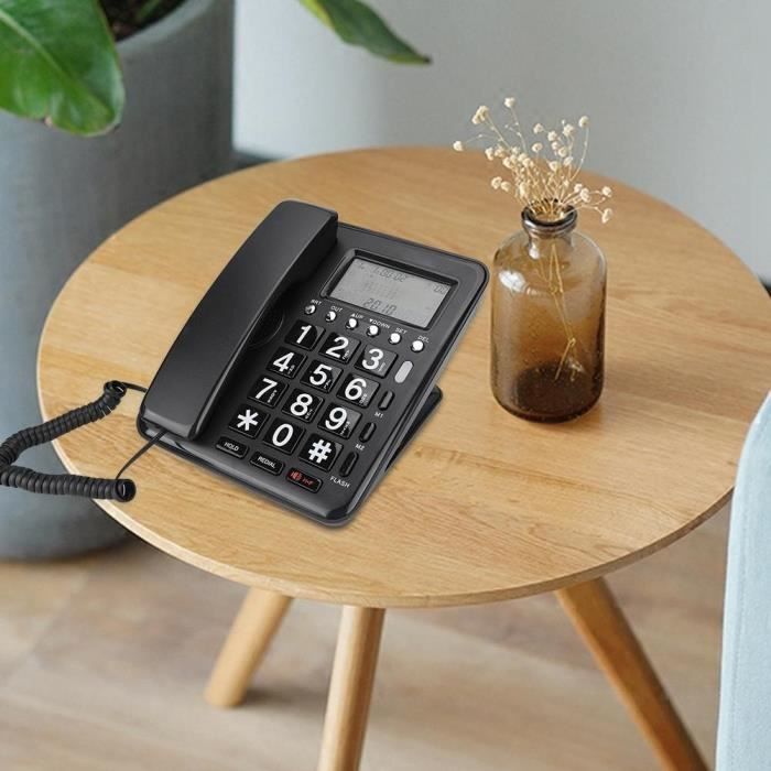 ZJCHAO Mugast Téléphone Fixé Téléphone Filaire Portable avec ...