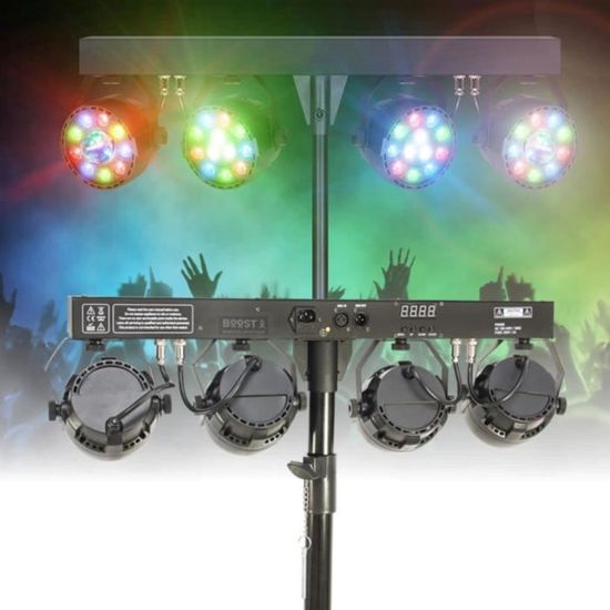 Pack Pied Lumière DJ BOOST-LIGHT70 Projecteur Par - 2 Lyres DMX Beam ...