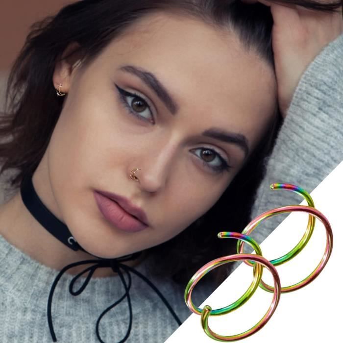 Cerceau Piercing Anneaux Nez Hoop Hoop Anneau Anneau Pour Les Femmes ...