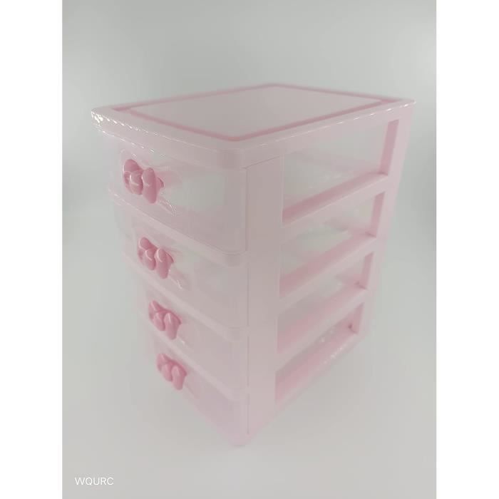 Jolie Boîte De Rangement Rose Avec Plusieurs Couches Et Poignée En ...