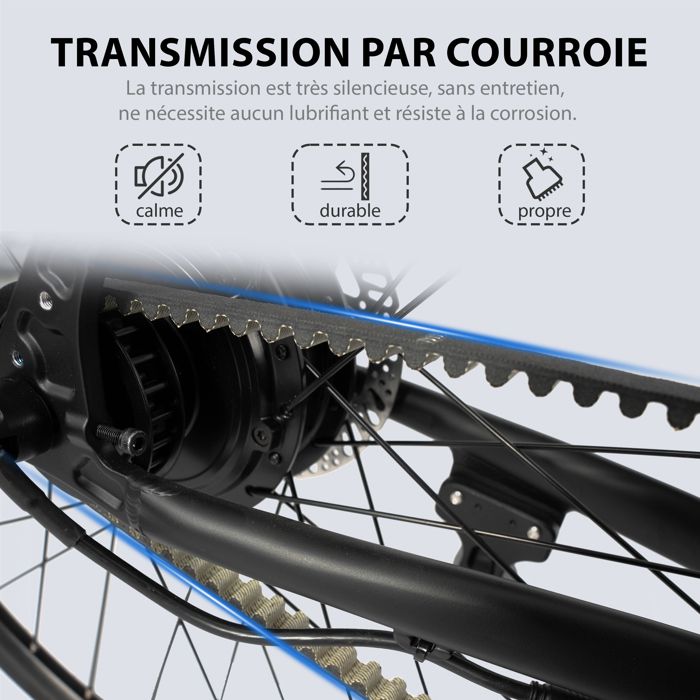 VANKEL U9 – Vélo électrique 28 pouces – Moteur arrière 250W – Batterie ...