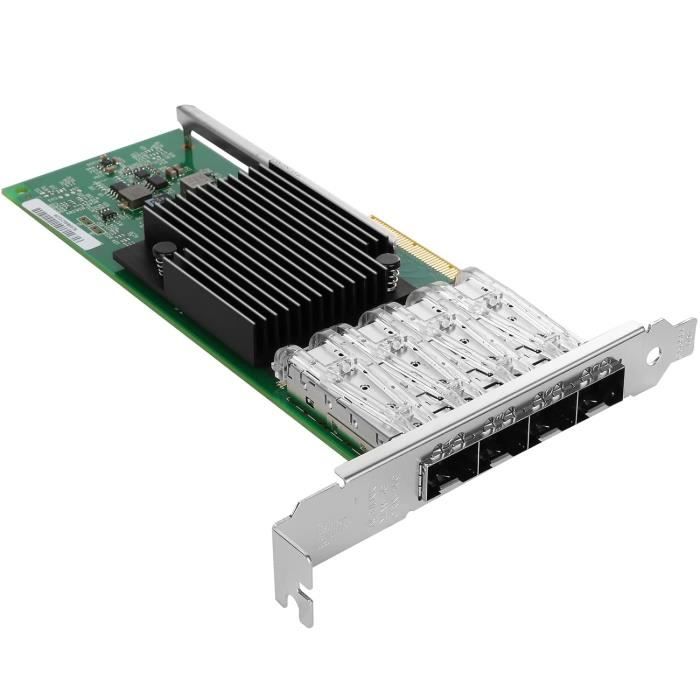 10Gb Nic Card Pour Intel X710-Da4 Pcie 3.0 X8 Quad Sfp+ Ports Xl710Bm1 ...