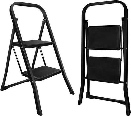 Escabeau 2 Marches Pliable Antidérapants Échelles Marche Pied Pliante 2 ...