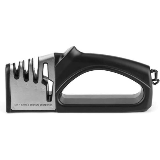 Affûteuse de Couteaux 4 en 1 Ménage Meuleuse d'affûtage à Angle Fixe à 4 étages Restauration et ...