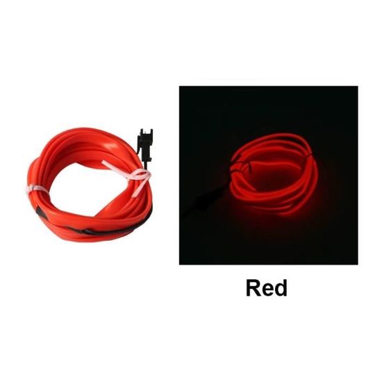 Conduite de câblage - 5m - Rouge - Bande lumineuse LED néon pour ...