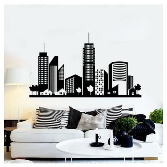 Stickers muraux DIY Bâtiments Sticker Ville Maison Moderne Chambre ...