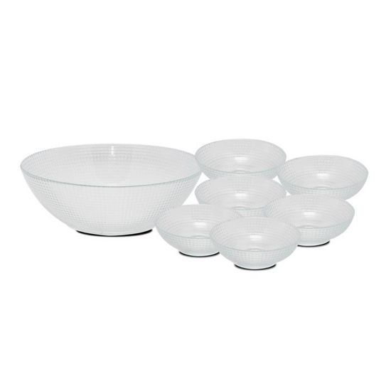 Set de 1 Saladier avec 6 bols en verre. - Cdiscount Maison