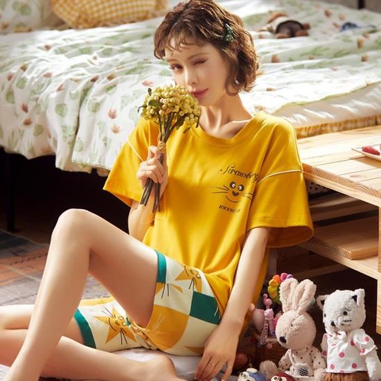 Pyjama flanelle femme - simple en coton - FR15UK2 13 - Cdiscount Prêt-à ...