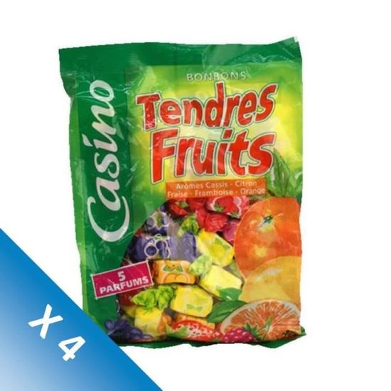[LOT DE 4] Bonbons tendres fruits - 360 g - Cdiscount Au quotidien