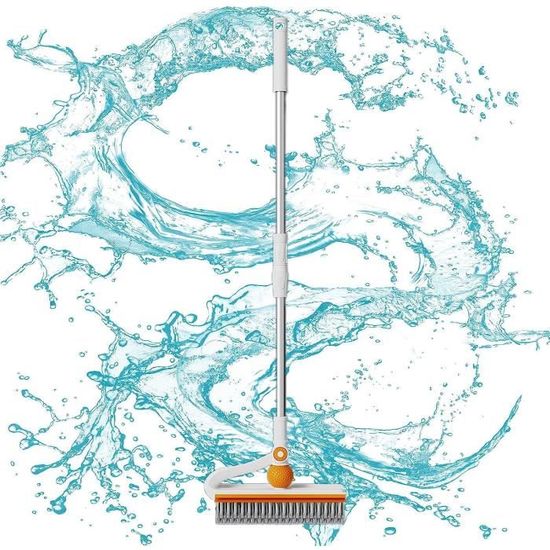 Balai à récurer pour sol - Raclette éponge absorbante - Longue poignée ...