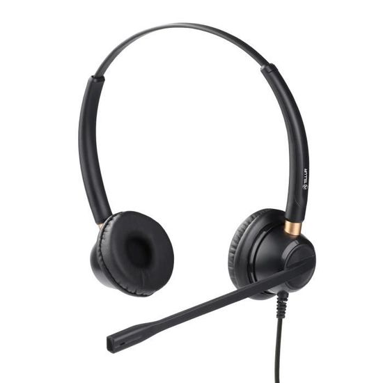Micro-casque filaire Tellur Voice 520N pour call center, QD, binaural ...