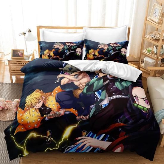 Parure de lit Animé Tanjirou Nezuko Zenitsu Fashion Demon Slayer 200 ...