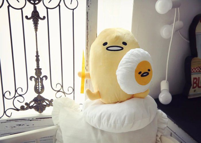 Mignon 19,6 pouces Anime Lazy Gudetama Peluche Poupée Doux Coussin ...