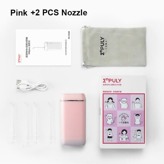 Buse rose AIHONTAI - Mini Jet d'eau dentaire ultrasonique Portable ...