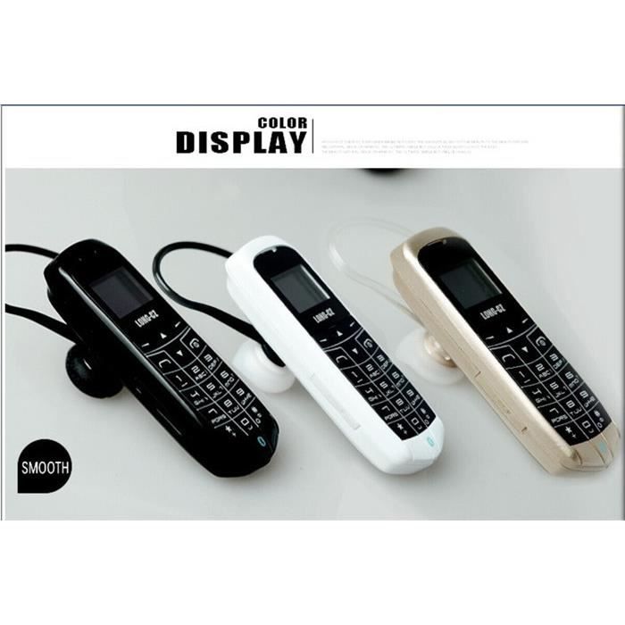 LONG-CZ J8 Mini téléphone avec fonction mains libres Bluetooth Dialer ...
