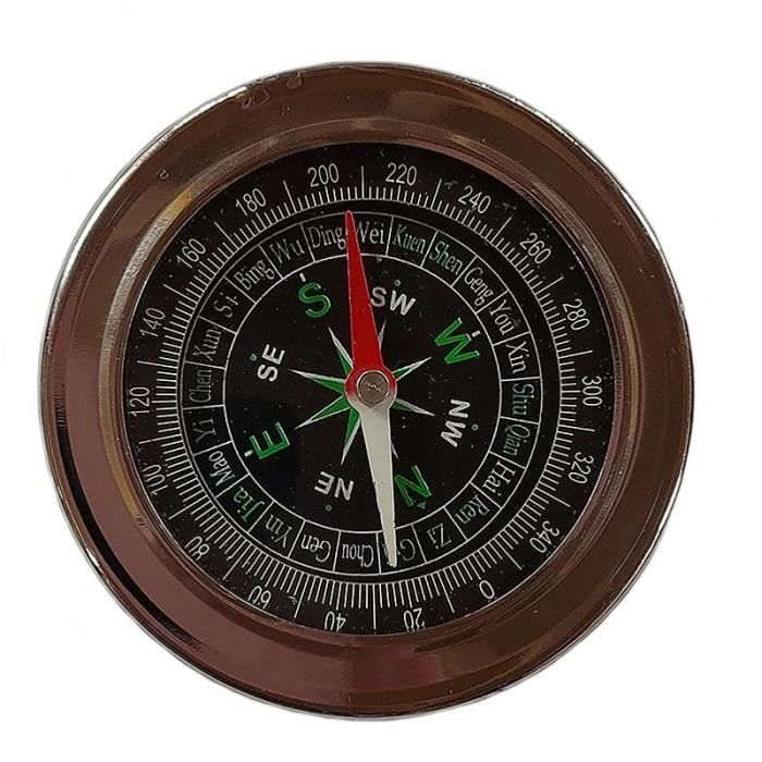 BOUSSOLE / COMPASS RONDE DIAMETRE 7.5 CM EN METAL ARGENTE - Cdiscount Sport