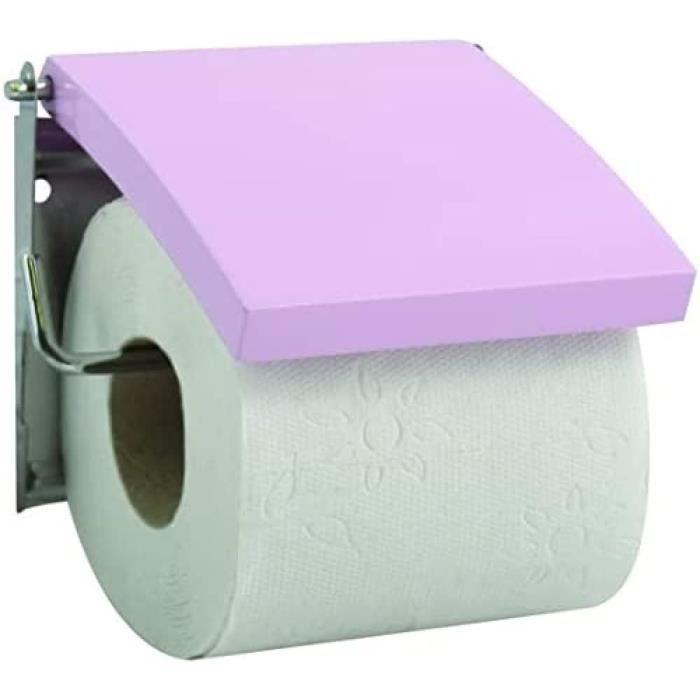 Porte Rouleau Papier Wc Mural Mdf & Inox Rose[n1102] - PORTE ROULEAU WC ...