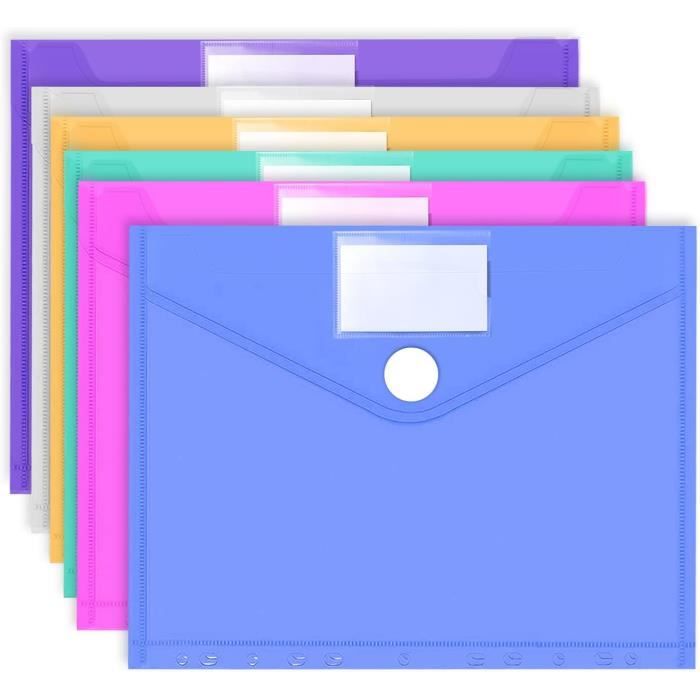 Pochette Plastique A4, Pochettes Plastiques Perforées A4, Pochette ...