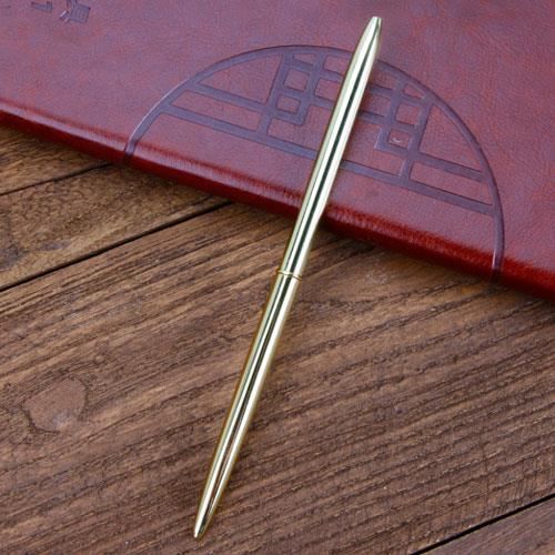 Stylo à bille de luxe - Gold - Bleu - Métal - Écriture lisse - 1.0mm ...