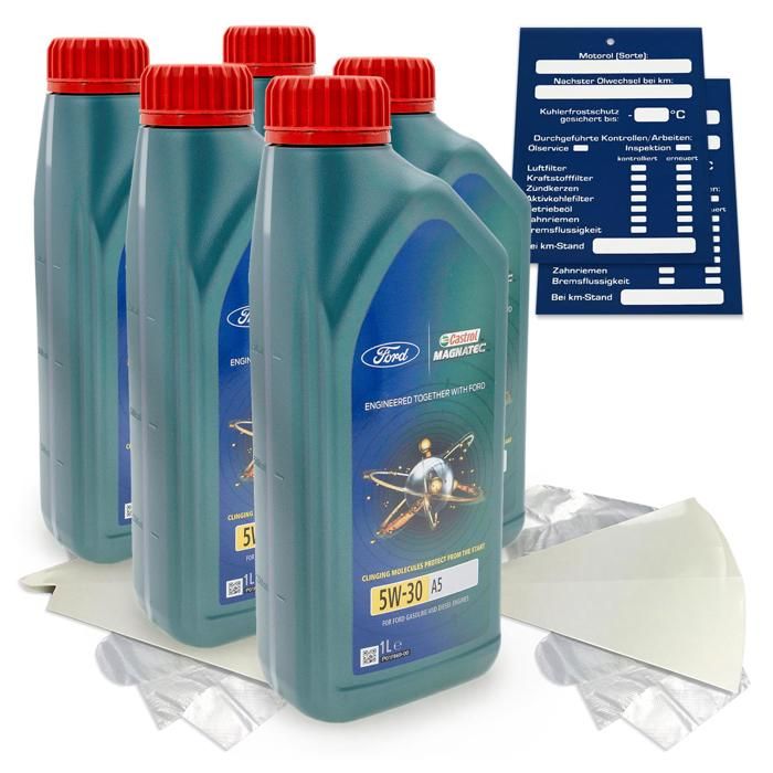 5 Litre Org. Ford Castrol Magnatec Prof. A5 5W30 Huile 15533B 15534F ...