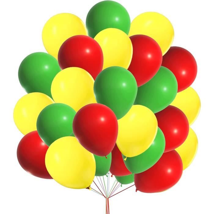 Lot De 30 Mini Ballons Rouges Jaunes Et Verts De 12,7 Cm Pour ...