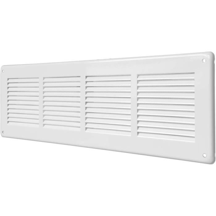 Gl4014Rb Grille De Ventilation Rectangulaire En Tôle Peinte Blanche À ...