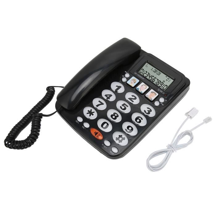 Cikonielf Téléphone avec identification de l'appelant Téléphone filaire identification de l ...