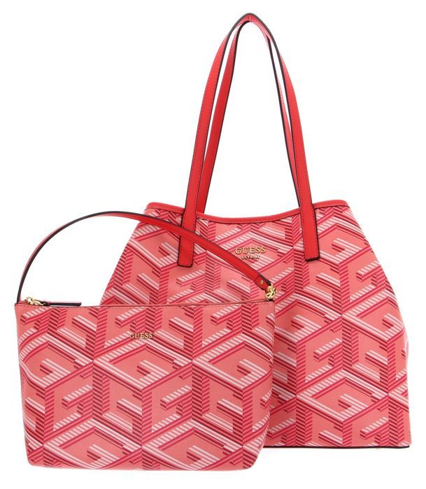 GUESS Sac à épaule orange rouge pour femme - Vikky Large Tote ...