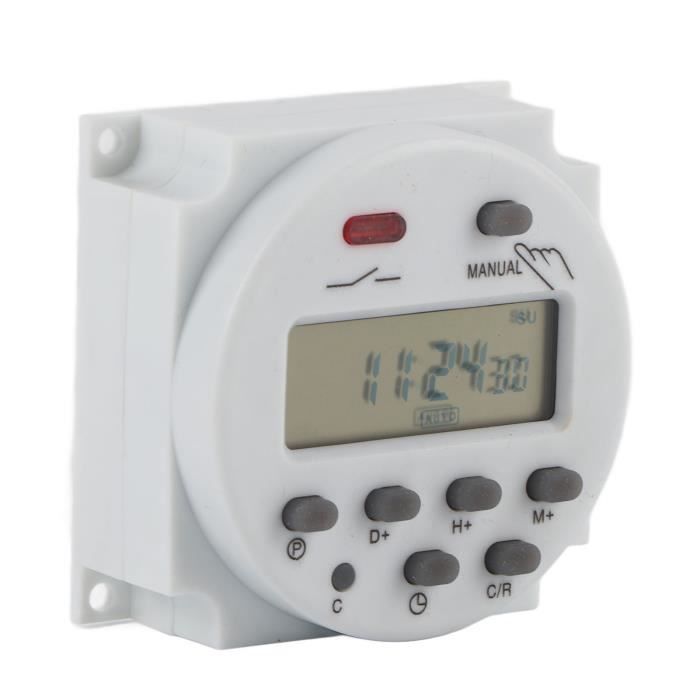 Interrupteur horaire - HURRISE - Programmateur Numérique LCD - 220VAC - 1 prise - Intérieur ...