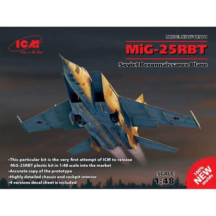ICM - Maquette Avion Mig-25 Rbt Soviet Reconnaissance Plane Icm 48901 1 ...