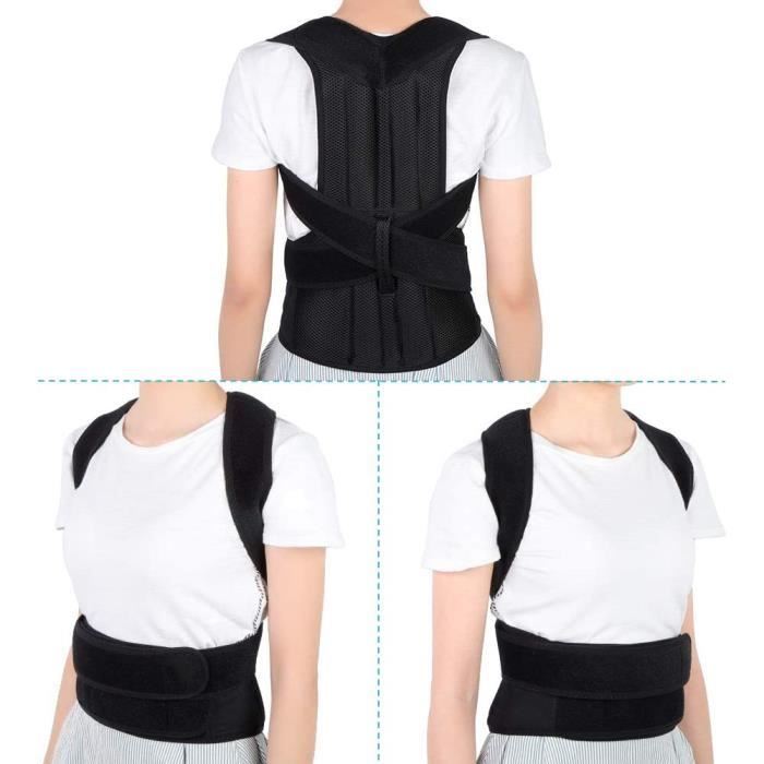 Correcteur de Posture, Ceinture Maintien de Dos Réglable, Redresse Dos ...