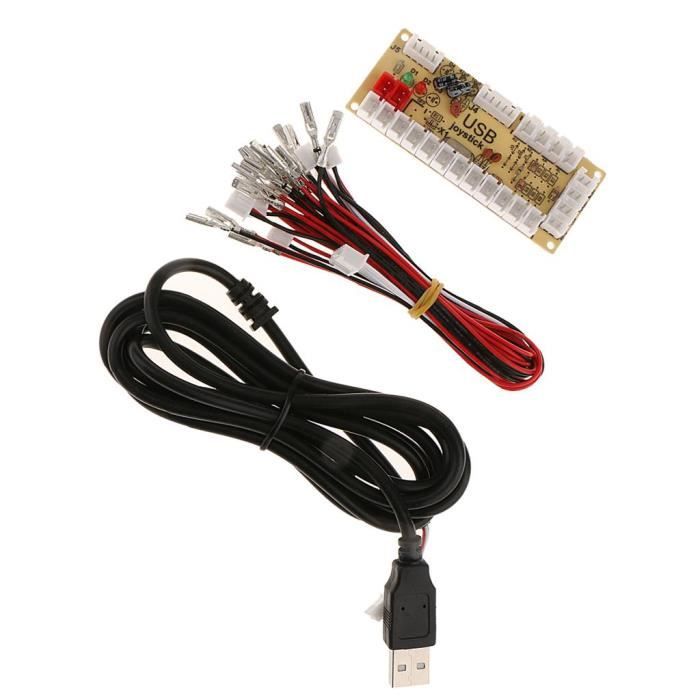 Zero Delay Arcade Contrôleur de Jeu USB Encoder PC à Joystick pour Raspberry Pi 1/2/3 Projets ...