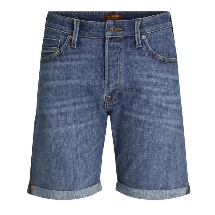 Short en Jean Bleu Foncé Homme JACK & JONES Original 415 - Coupe ...