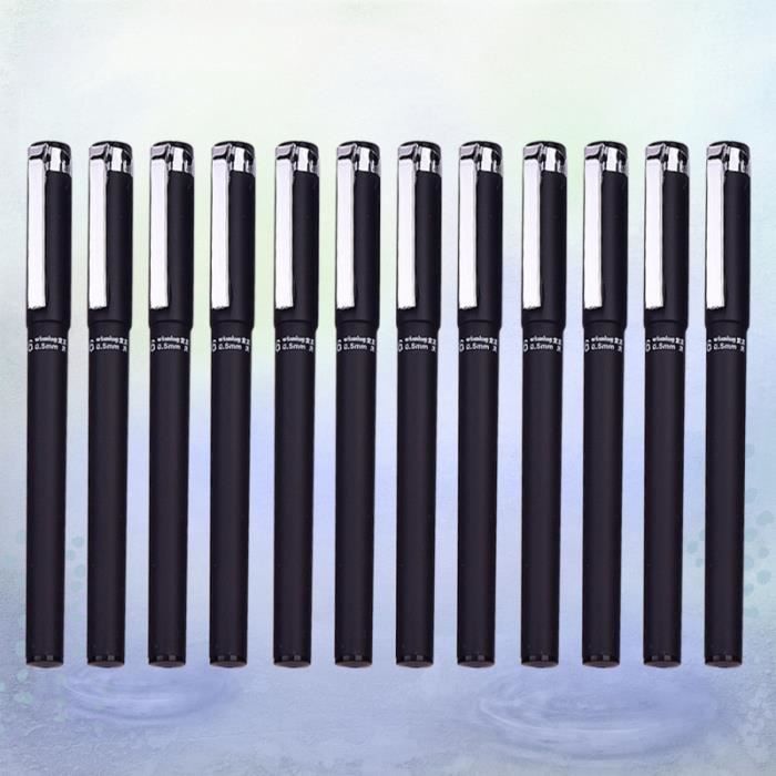 12pcs stylo plume non effaçable texturé en métal portable signe ...