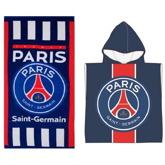 SERVIETTE + PONCHO PARIS SAINT GERMAIN - Cdiscount Maison